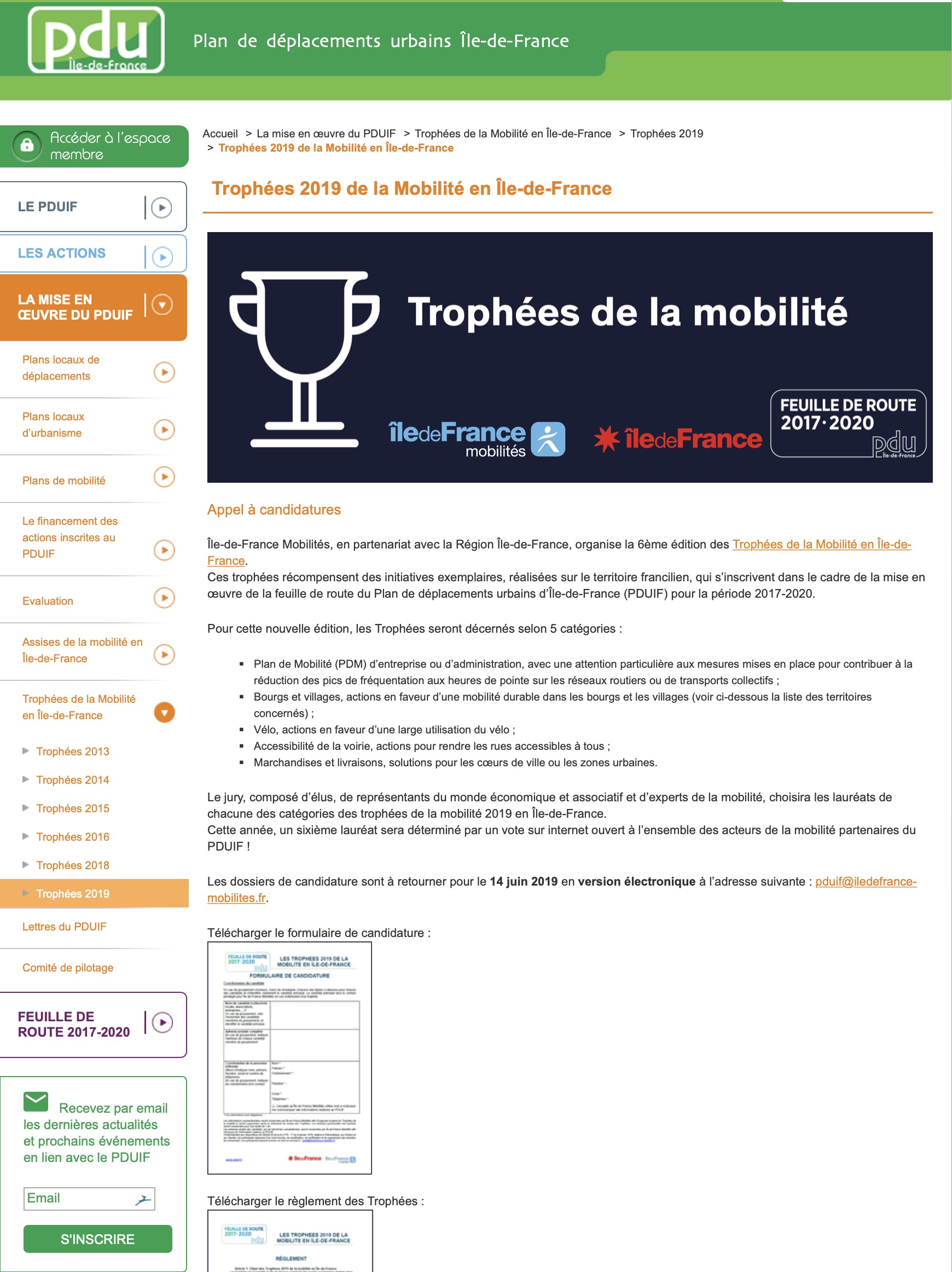 Trophées 2019 de la Mobilité en Île-de-France - ANews-Mobility